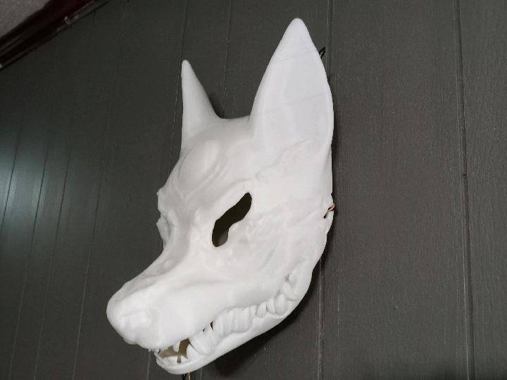 Unpainted 3d Printed Fox Mask. Japanese Inspired Kitsune Mask. - Etsy