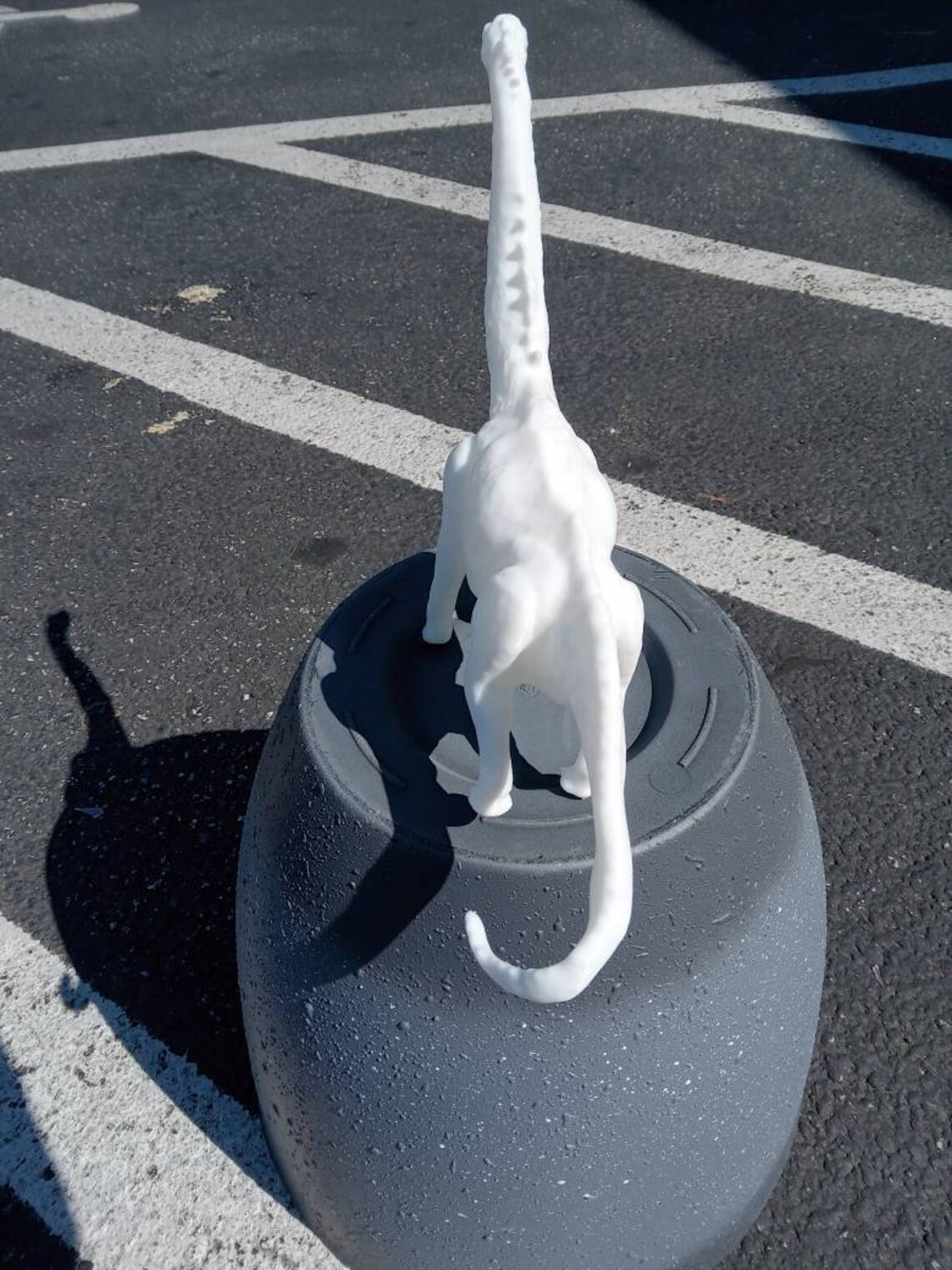 Unpainted Sauroposeidon Statue Dinosaur With Pedestal Model - Etsy