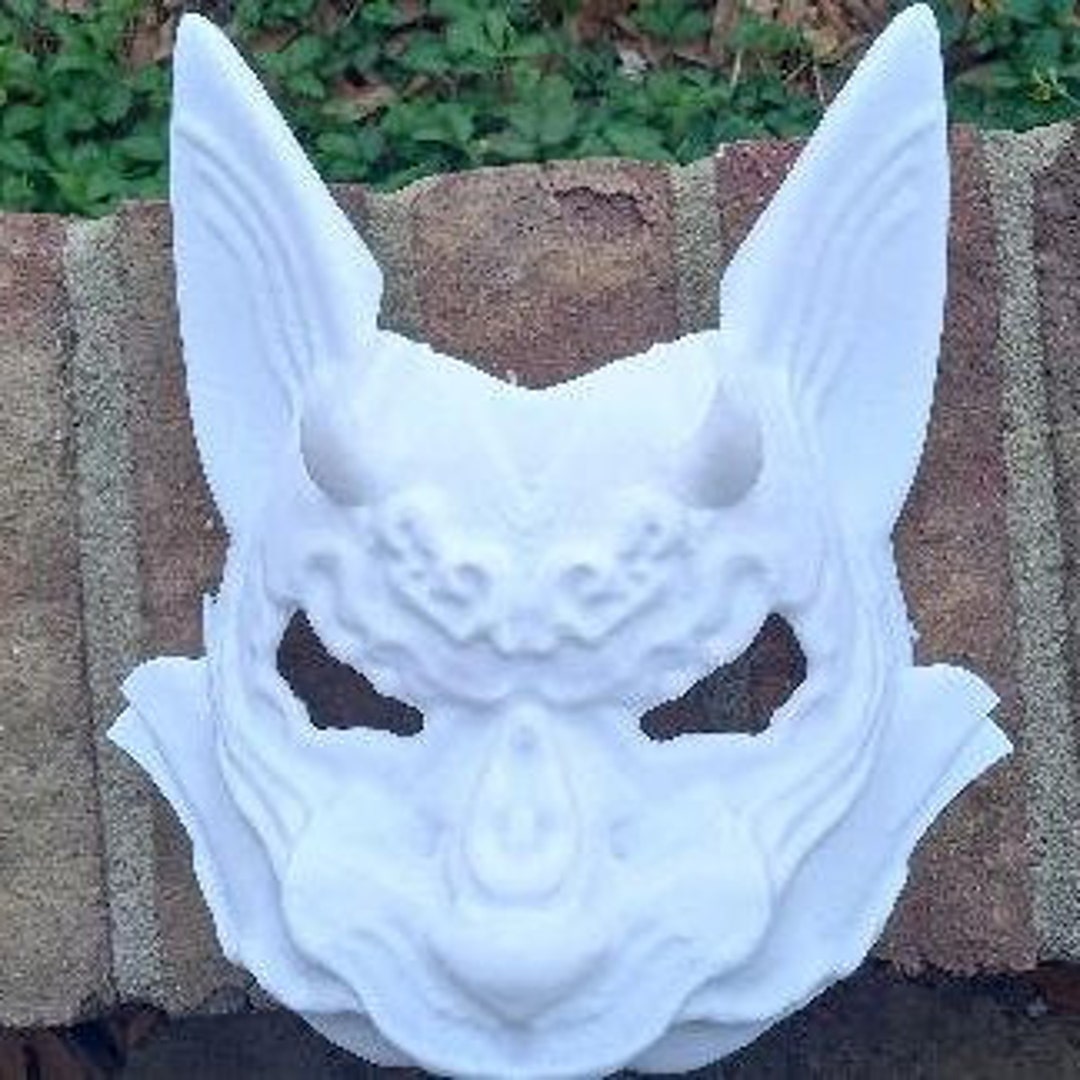 Raiju Fox Mask 3d Printed Painted or Unpainted - Etsy