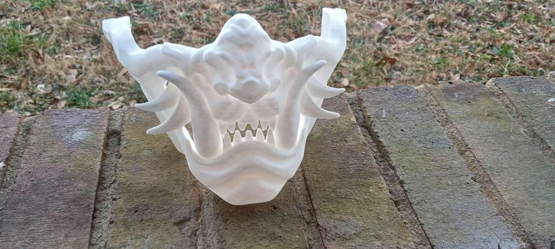 Oni Mask 3D Printed Snarling Tiger, Striped Beast, UNPAINTED or PAINTED ...
