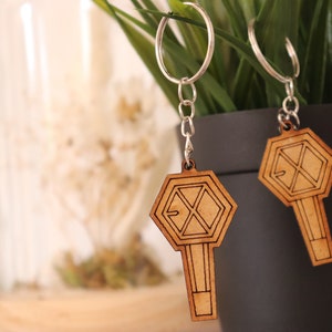 KPOP Wood Keyring EXO, BTS, Blackpink, Seventeen, Red Velvet, Twice ...
