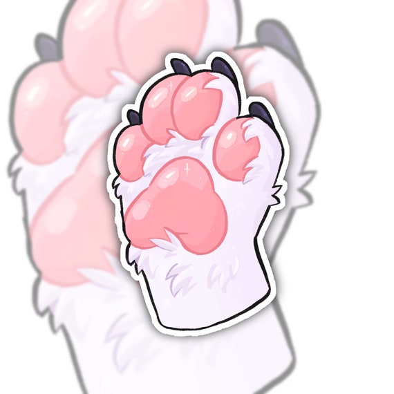 Paw/cute Furry Paw Sticker - Etsy