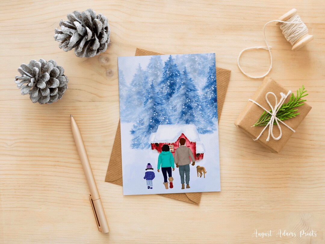 Printable Holiday Card, Digital Winter Card, Printable Christmas Card ...