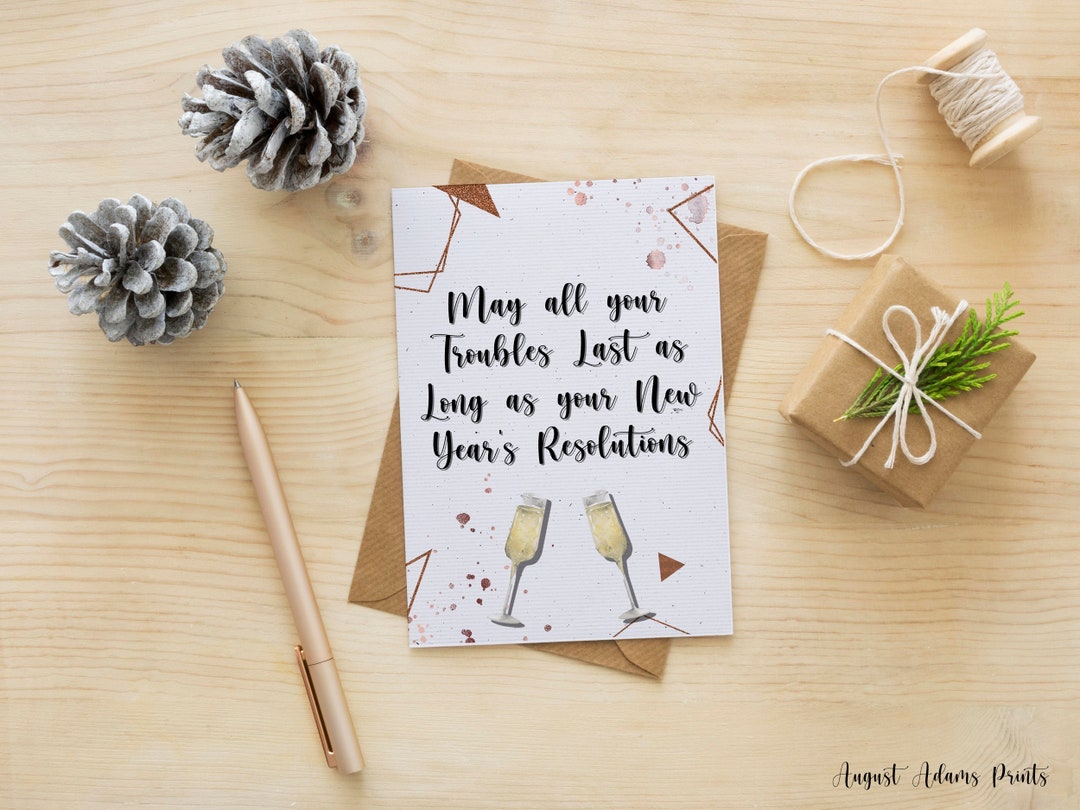 Digital New Year's Card, Printable New Years Card, Digital Download - Etsy