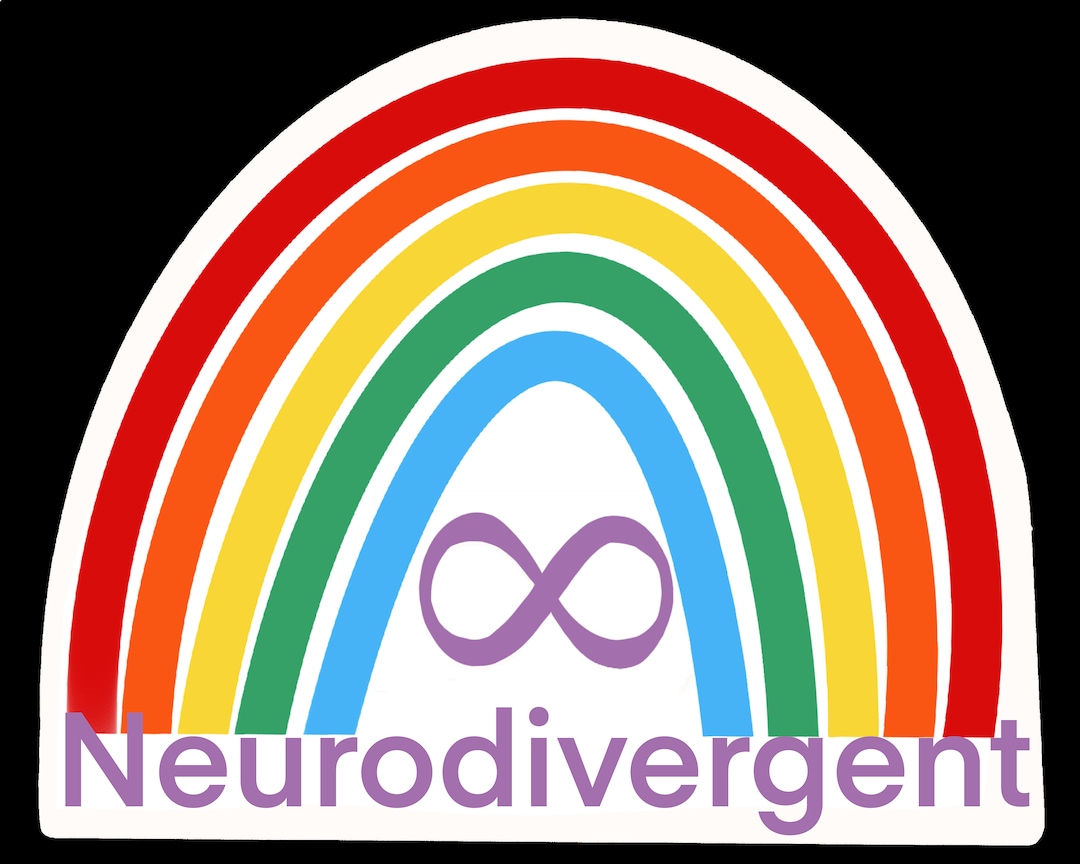 Neurodivergent Rainbow Sticker - Etsy