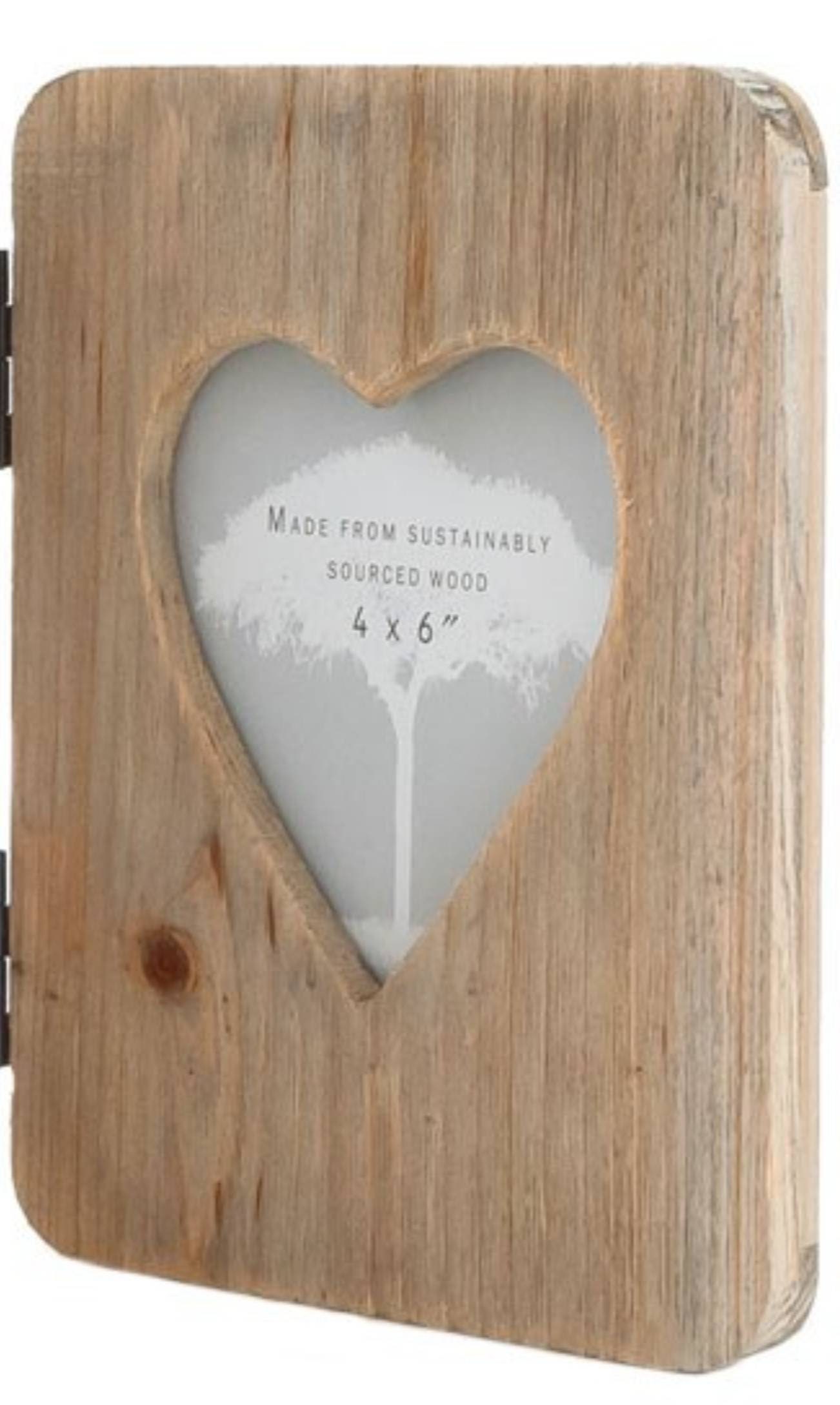 Driftwood Double Heart Photo Frame Holding 2x 4x6 Photos - Etsy UK