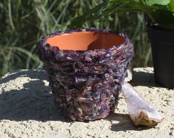 Amethyst Flower Pot - Etsy