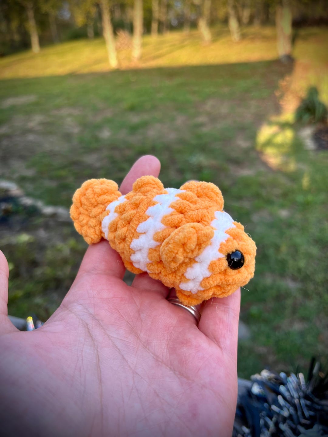 Mini Clownfish Handmade Crochet Amigurumi Plushie - Etsy