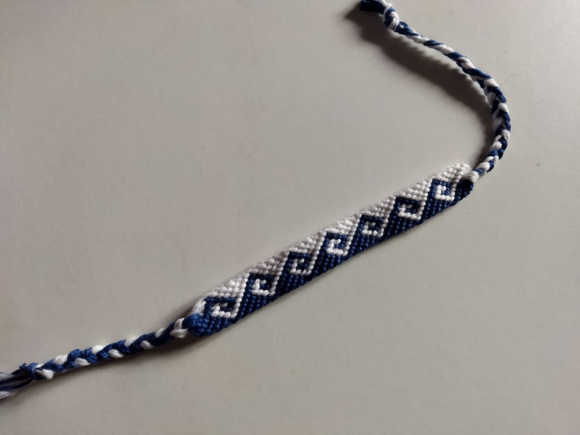 Bracelet brésilien motif vagues grecques - Etsy France