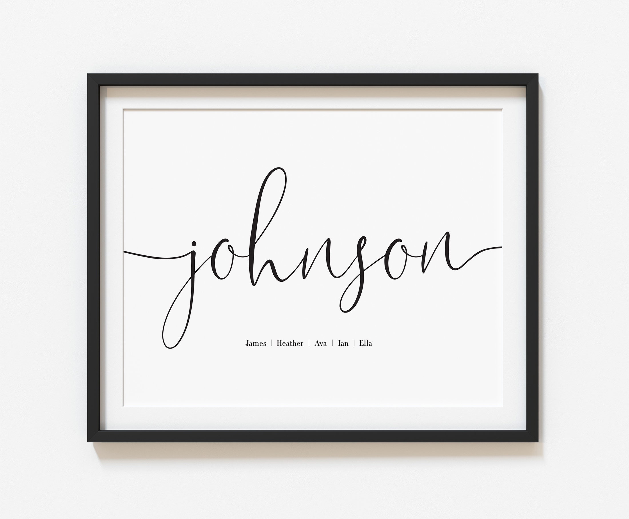 Personalized Family Name Print | Custom Family Name Print | Customized ...