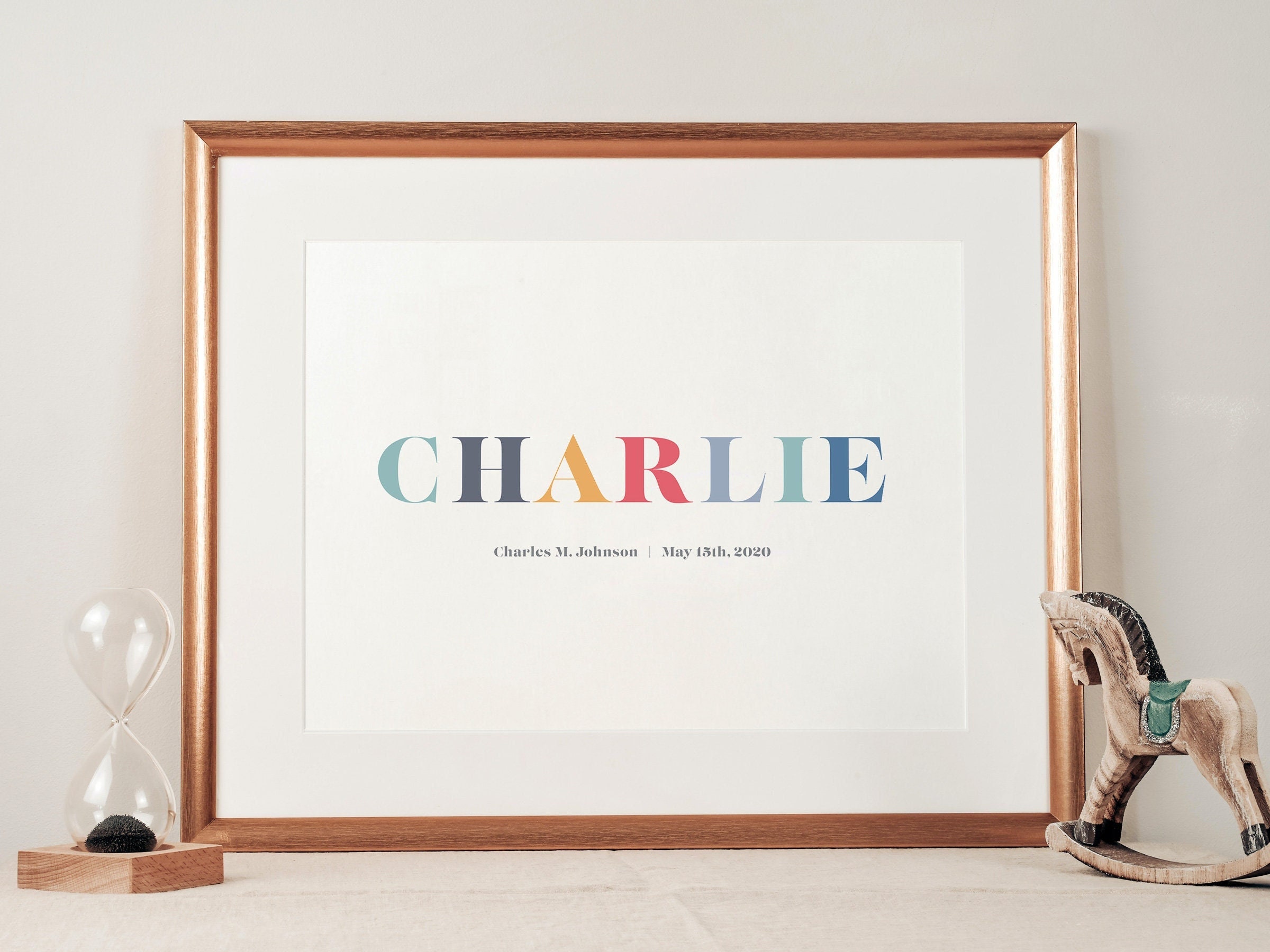 Personalized Name Print | Custom Name Wall Print | Nursery Wall Art ...