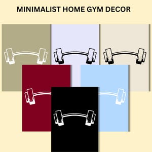 Minimalist Dumbbell Decor Wall Art Set for Motivational Home Gym - Etsy