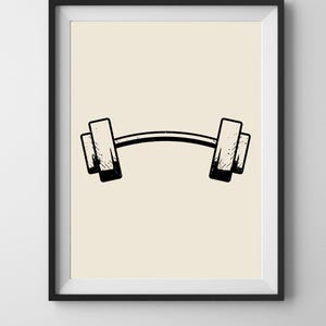 Minimalist Dumbbell Decor Wall Art Set for Motivational Home Gym - Etsy