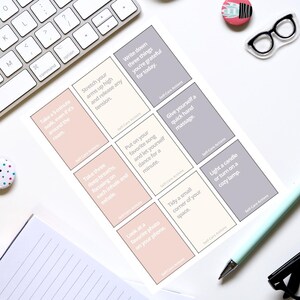 100+ Printable Mood Boost Cards | Self-care Jar Kit for Stress Relief ...