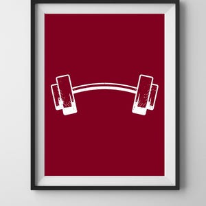 Minimalist Dumbbell Decor Wall Art Set for Motivational Home Gym - Etsy