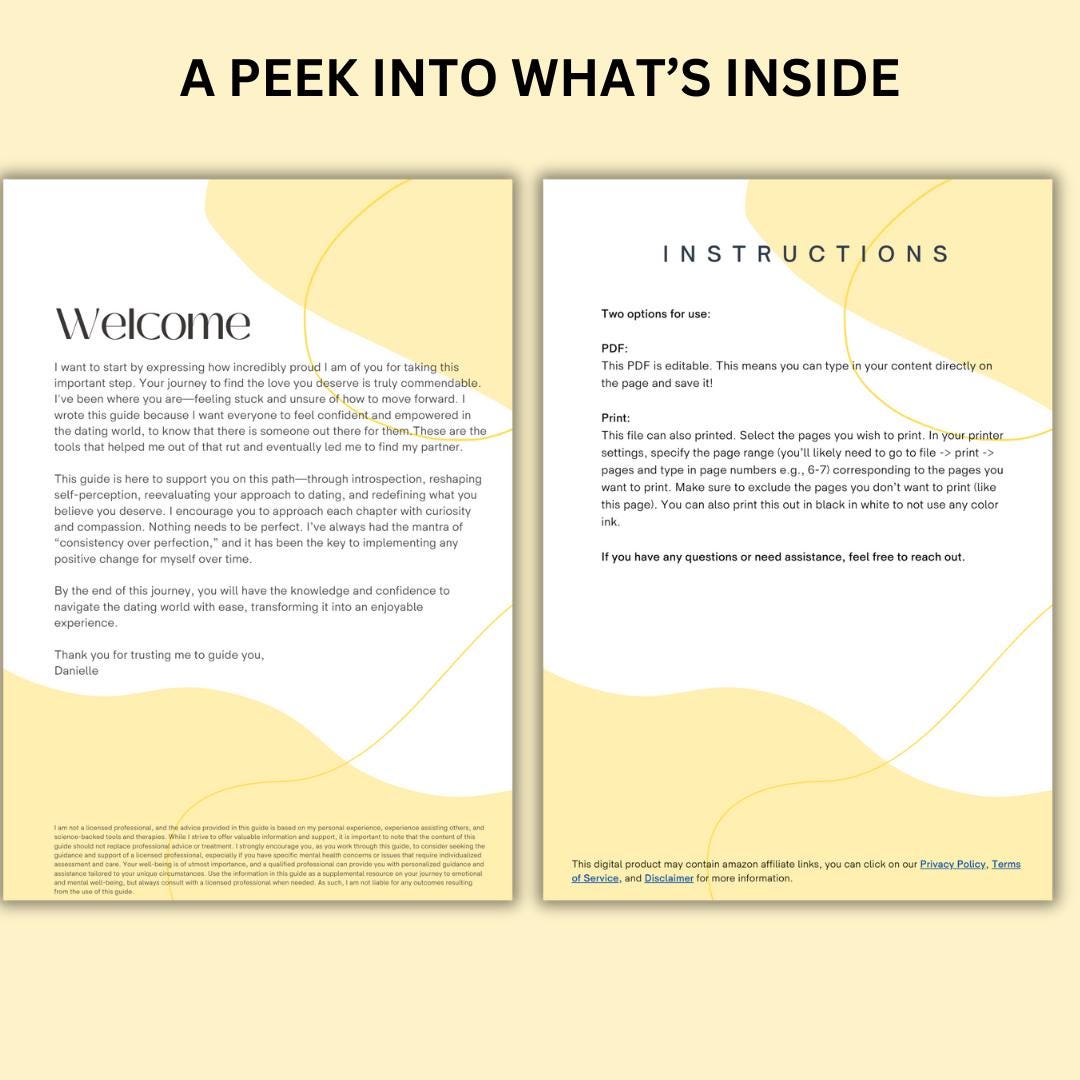 Transformative Printable Dating Guide and Workbook | the Only Dating ...