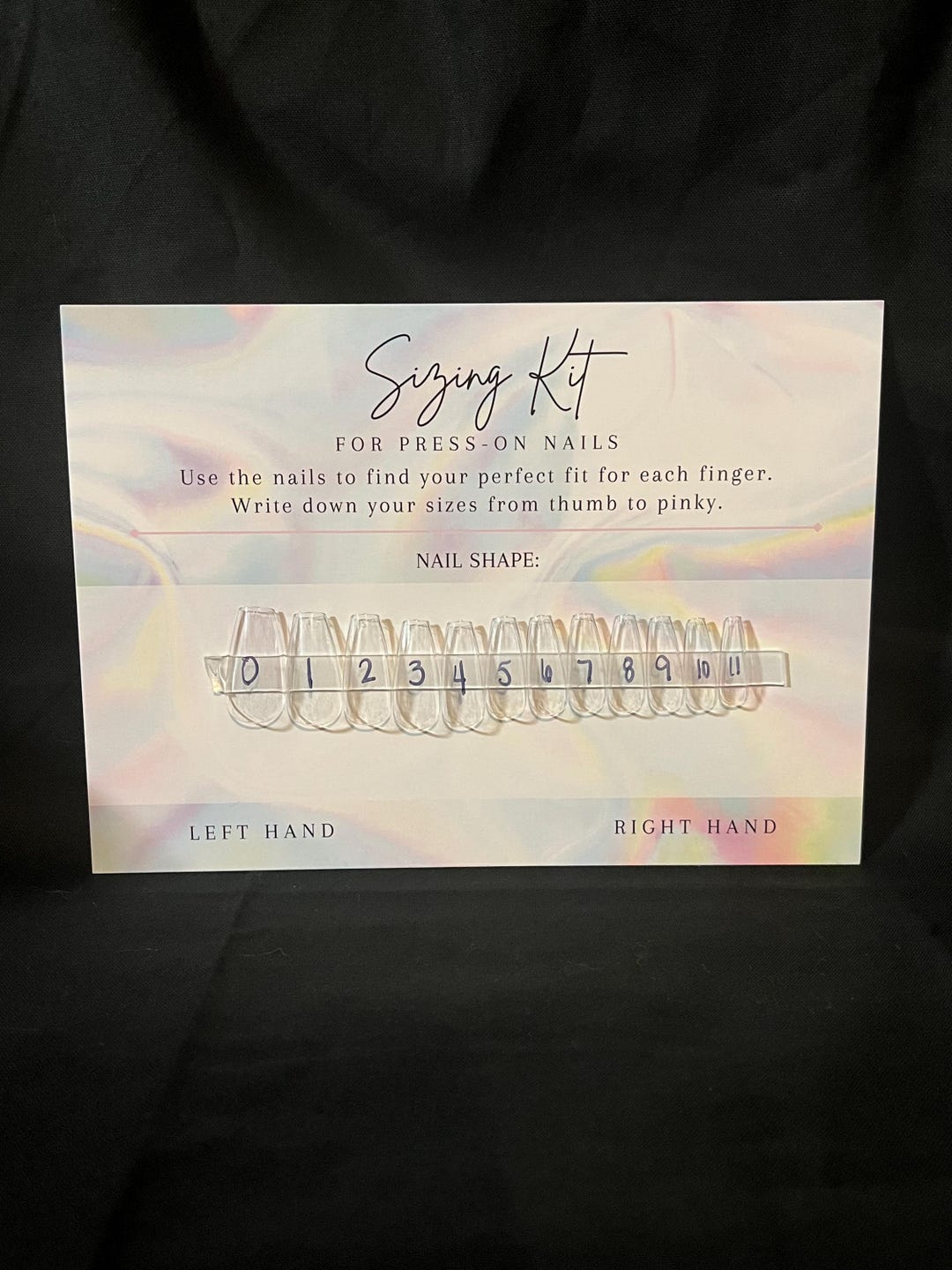 Medium Coffin Press on Sizing Kit - Etsy