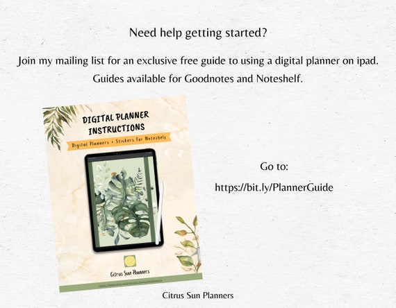 Calendars & Planners Digital Planner for Ipad & Android Tablets Green ...