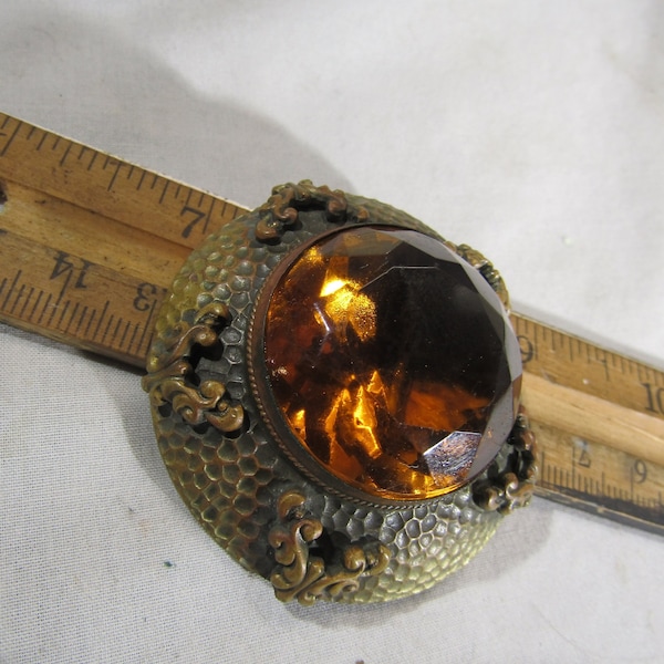 Antique Amber Brooch - Etsy