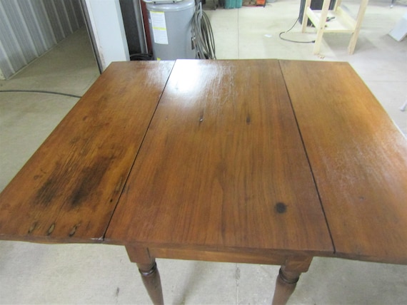 Antique Vintage Walnut Drop Leaf Kitchen Table - Etsy