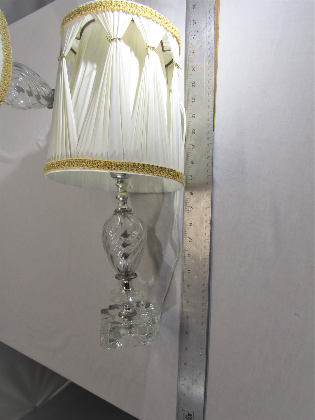 Vintage Crystal Glass Night Light - Etsy