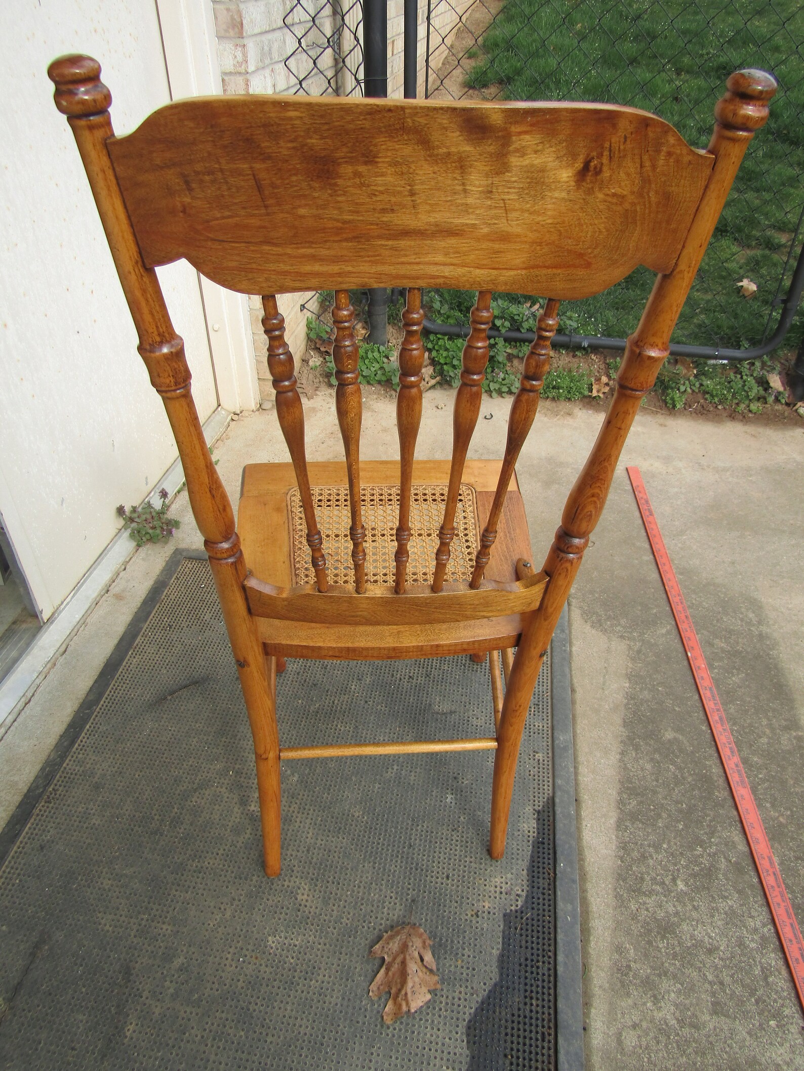 Vintage Antique Chair Cain Seat Oak Chair Pressback Chair | Etsy