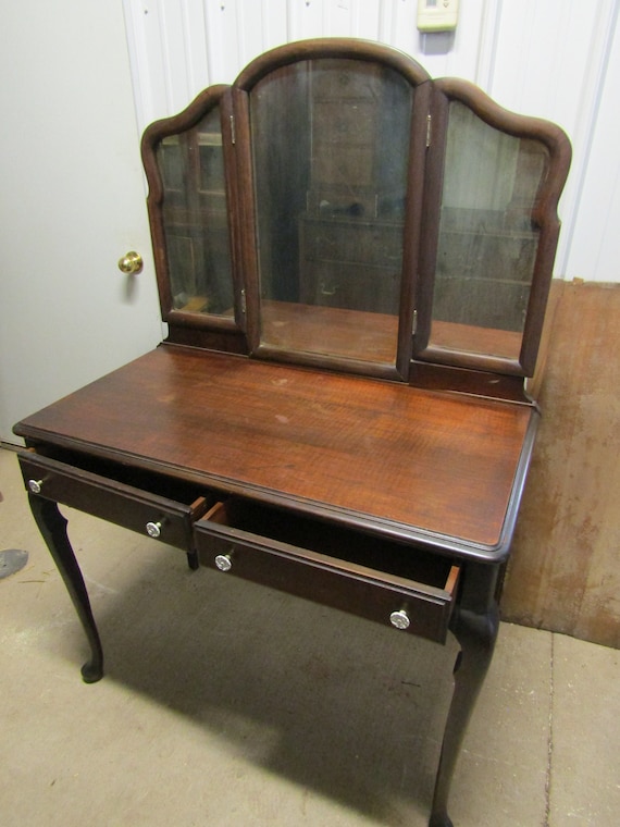 Antique mirror desk store