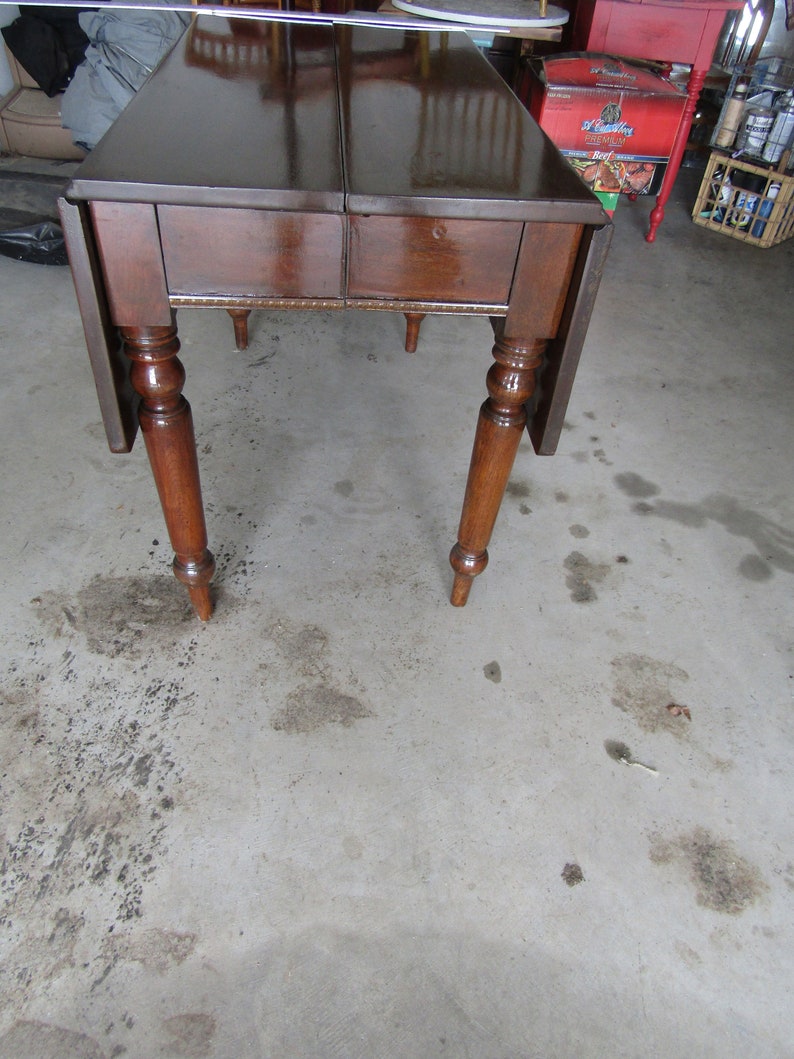 Antique Vintage Drop Leaf Kitchen Table - Etsy