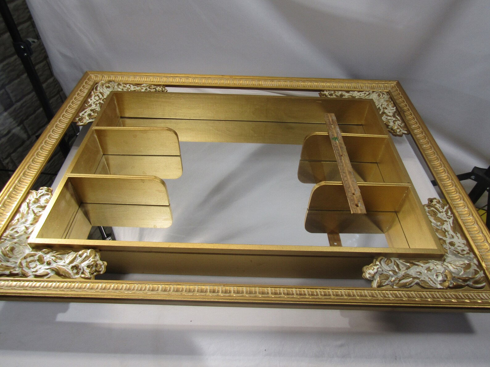 Vintage Mid-century Vintage Shadow Box With Mirror - Etsy