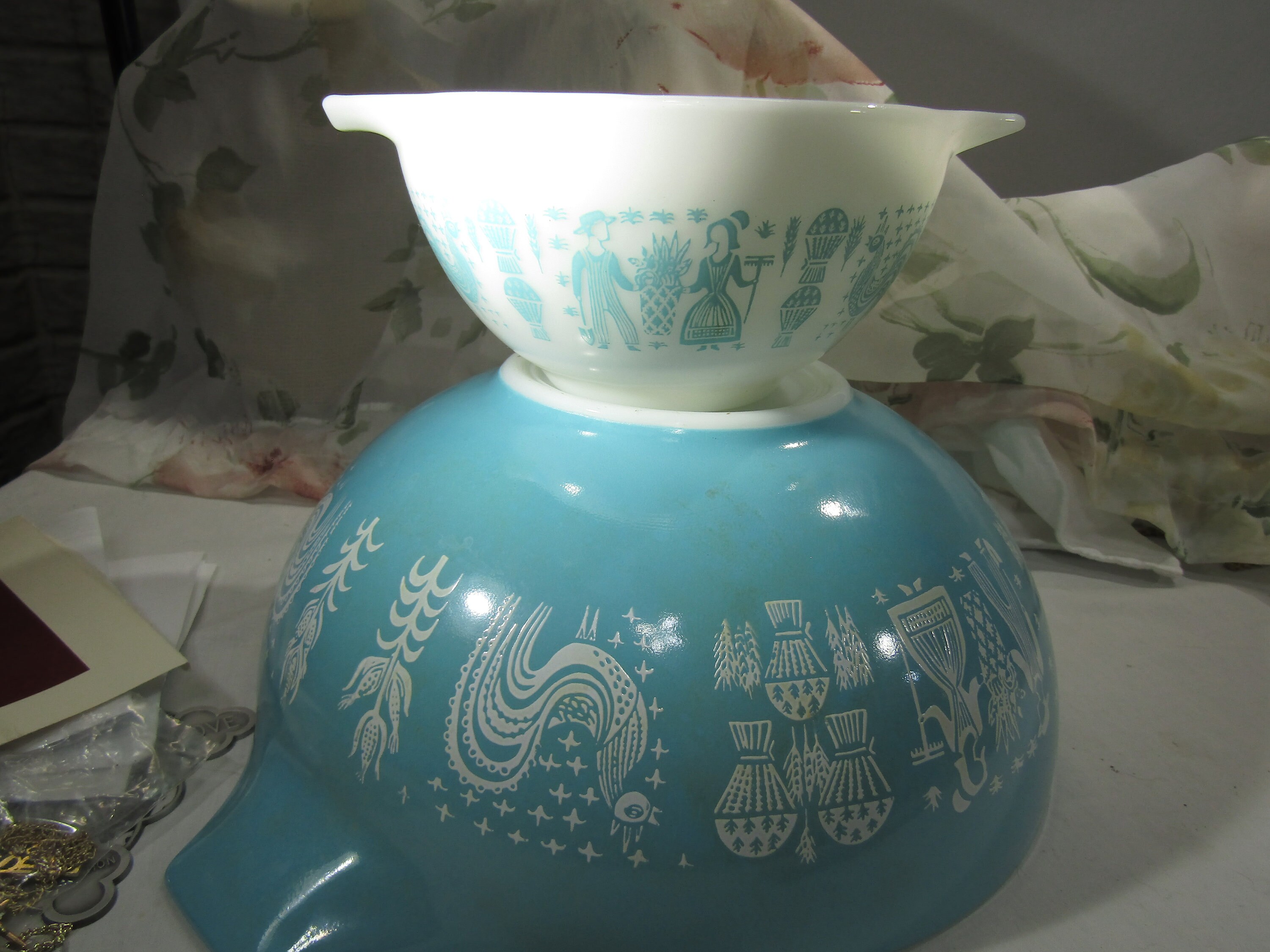 Vintage Pyrex Bowls Mixing Bowls/ Stacking Bowl/amish Bowls - Etsy