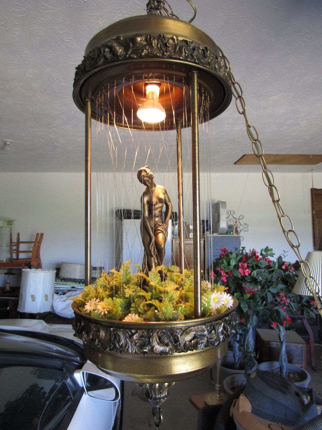 Vintage HANGING Rain Fall Lamp, Art Deco Lamp, Water Lamp - Etsy