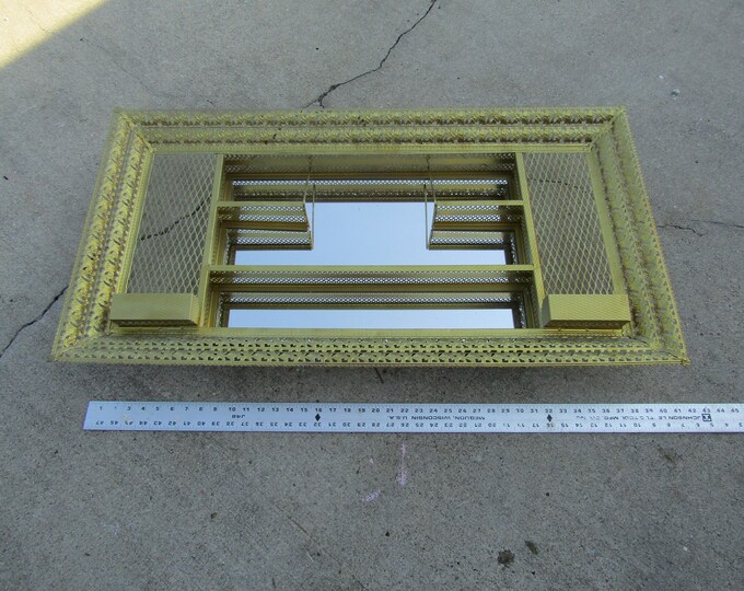 Vintage Mid-century Vintage Shadow Box With Mirror - Etsy