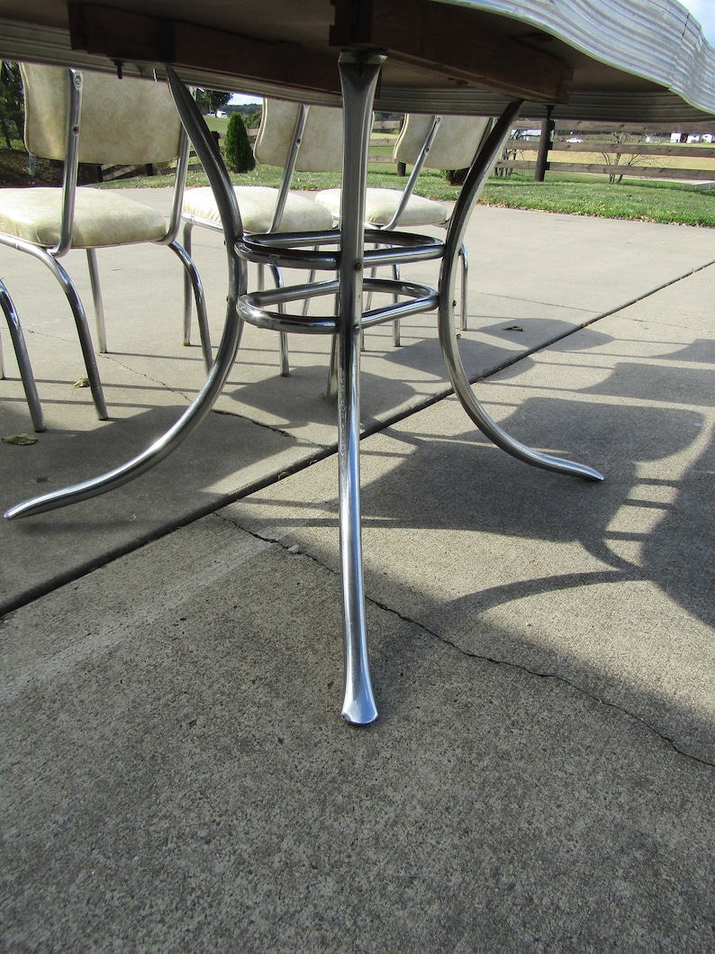Vintage Chrome and Yellow Formica Kitchen Table and 4 Chairs - Etsy