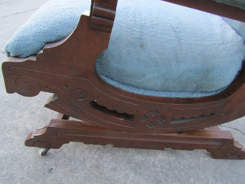 Antique Eastlake Victorian Carved Walnut Platform Rocker - Etsy