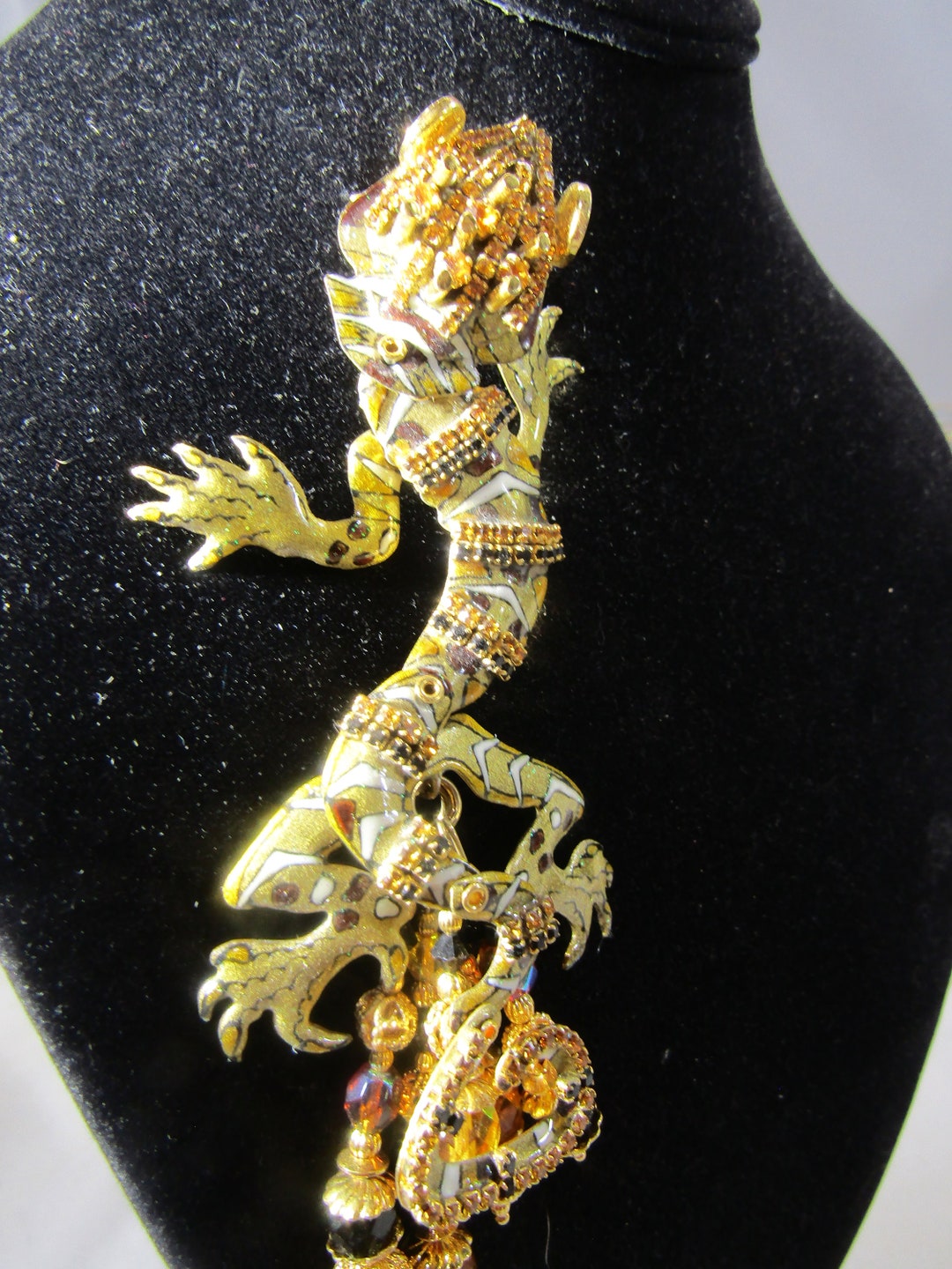 Lunch at the Ritz Rhinestone Gecko Lizard Pen or Pendent - Etsy