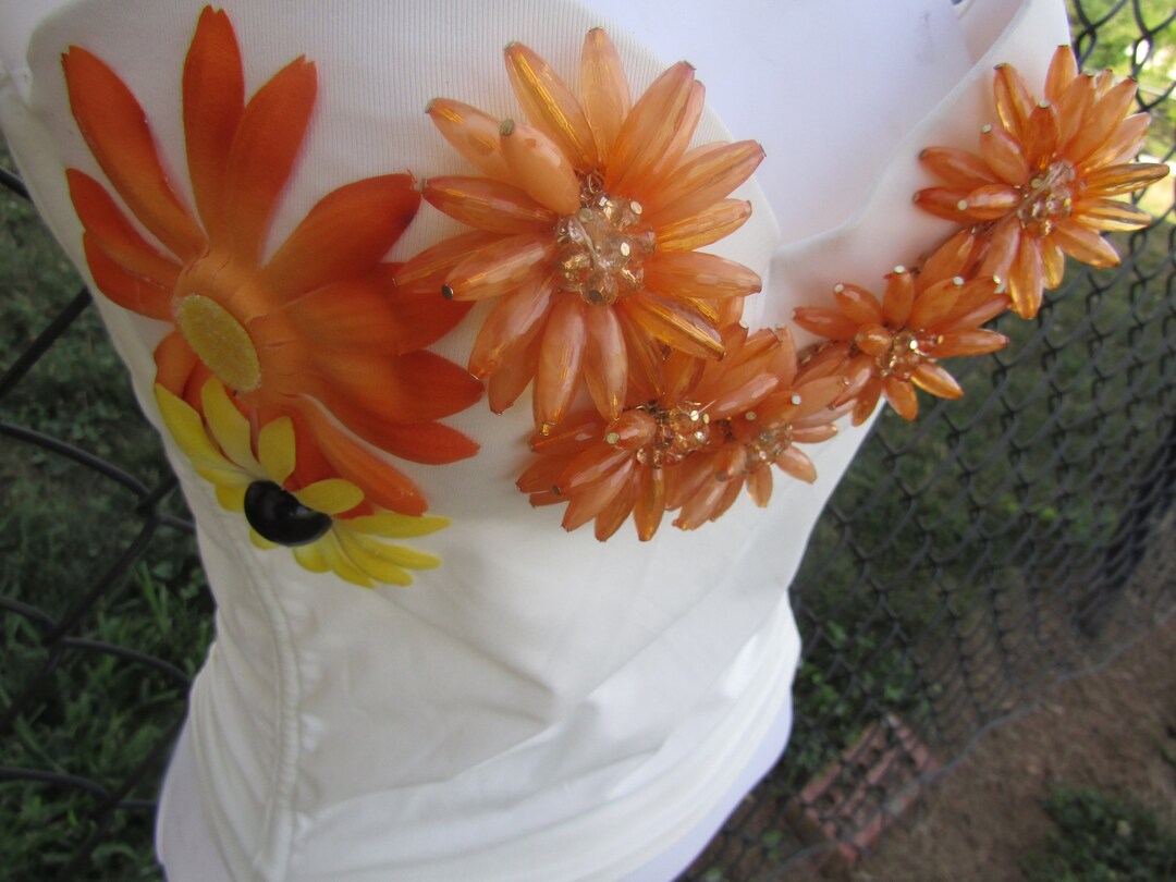 Vintage Orange Corset , 34c Bust Corset - Etsy