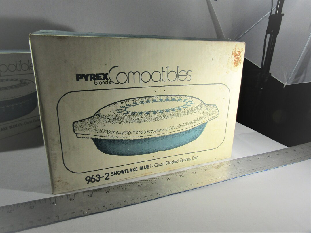 Pyrex 963-2 Bowl Still in Seal Box Snowflake Blue - Etsy