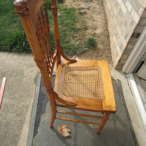 Vintage Antique Chair Cain Seat Oak Chair Pressback Chair - Etsy