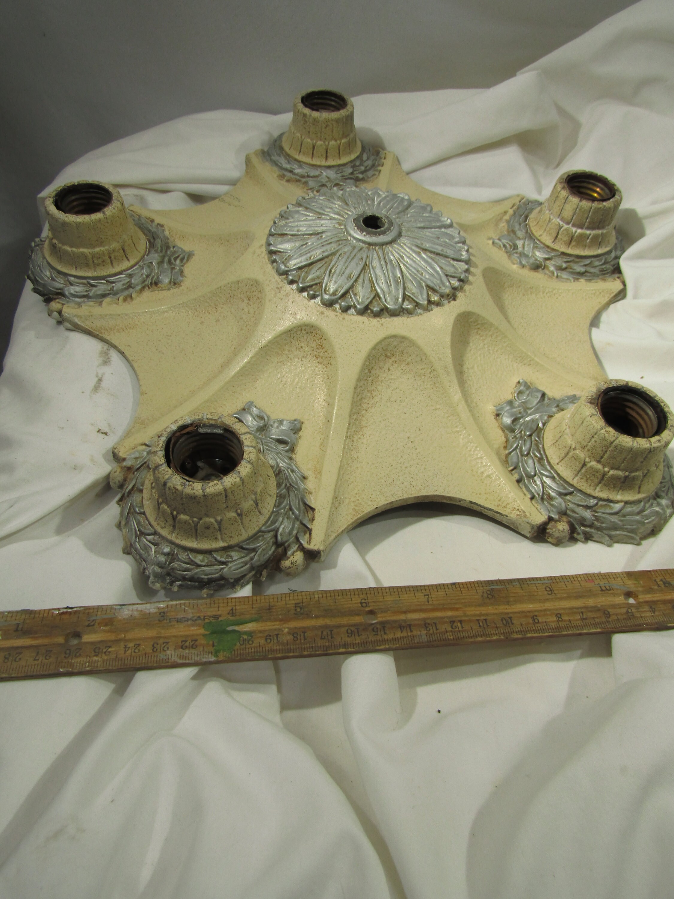 Antique Ceiling Light Metal/original Light Fixtuer - Etsy