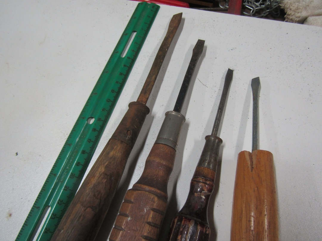 Vintage Wood Handle Tools - Etsy