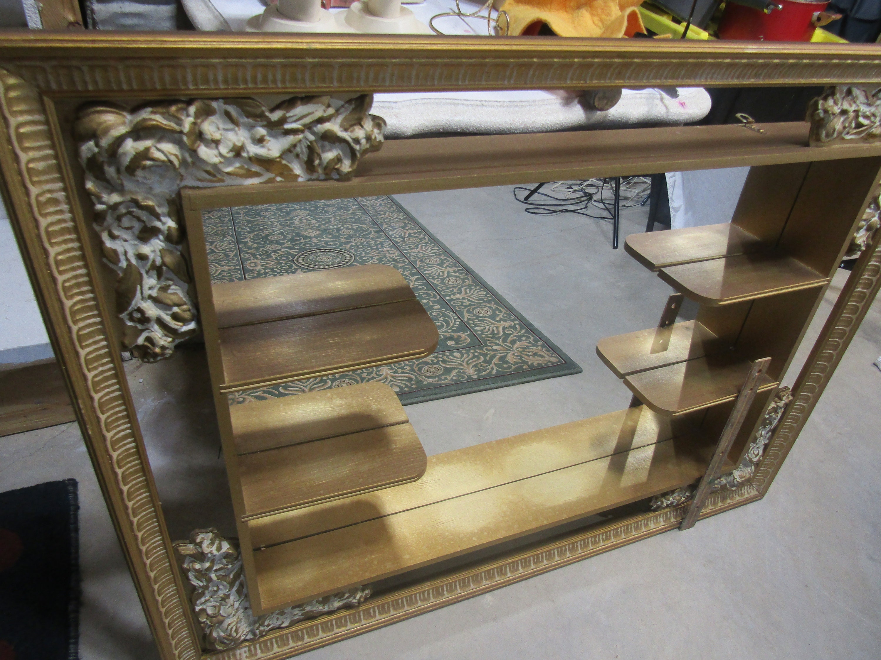 Vintage Mid-century Vintage Shadow Box With Mirror - Etsy