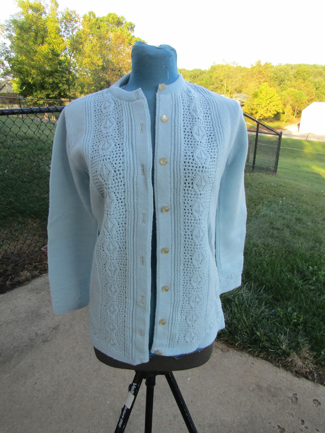 Vintage Sherry Gale Blue Sweater Size Med - Etsy