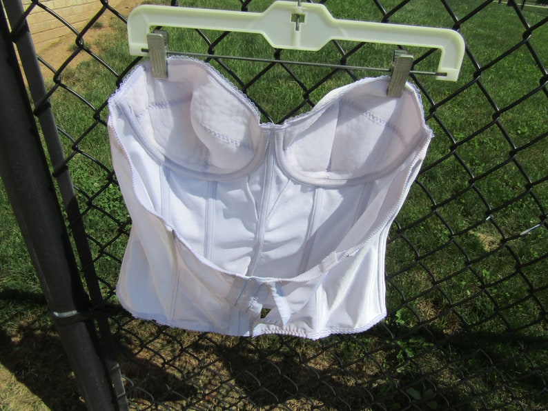 Vintage White Strapless Boned Corset Size 42b - Etsy