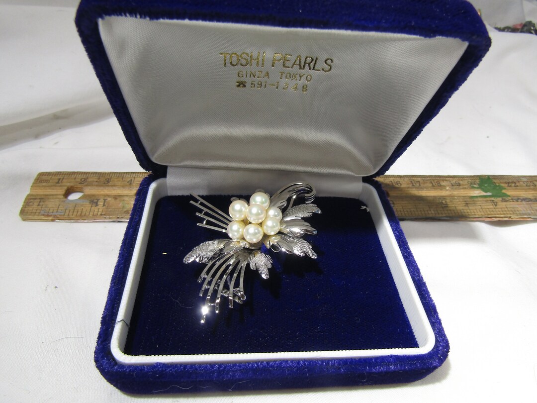 Vintage Toshi Pearls Ginza Tokyo Brooch - Etsy