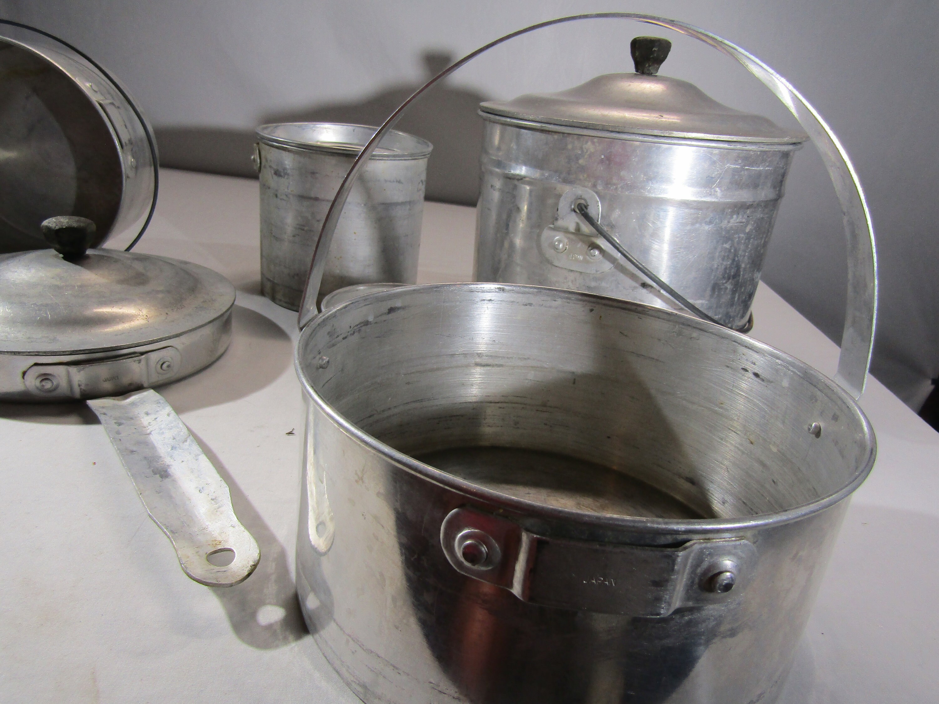 Vintage Stackable Aluminum Buckets and Pans - Etsy