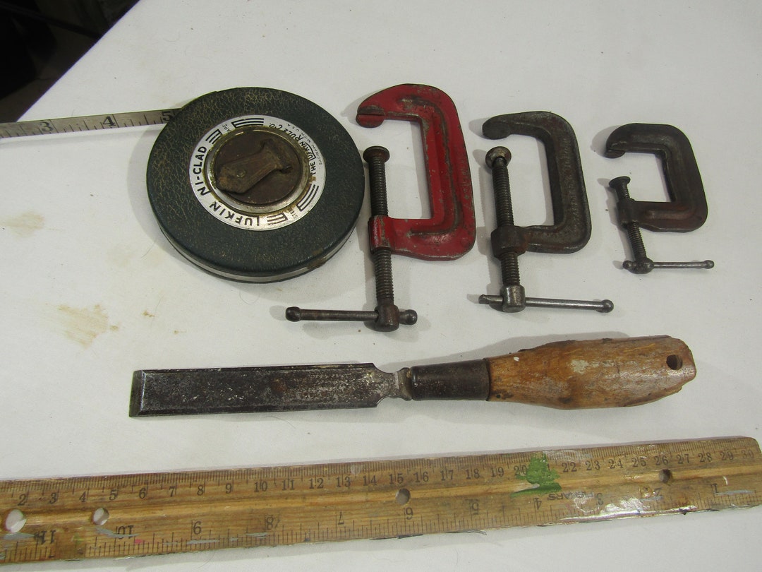 Vintage Chisel / C Clamps / Tape Measure - Etsy