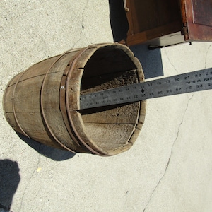 Vintage Nail Barrel/ Wood Basket/rustic Barrel - Etsy