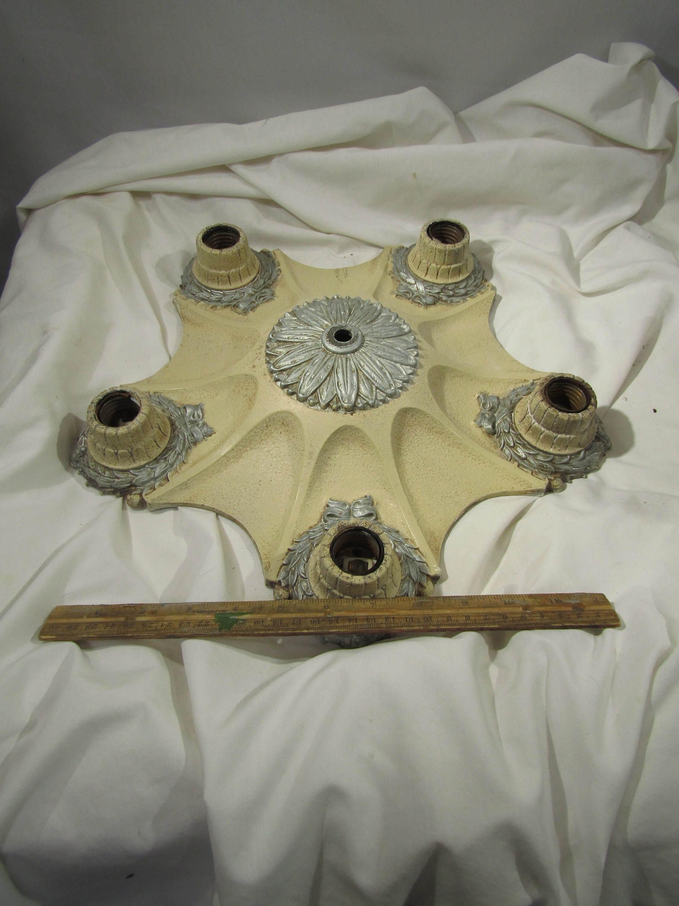 Antique Ceiling Light Metal/original Light Fixtuer - Etsy