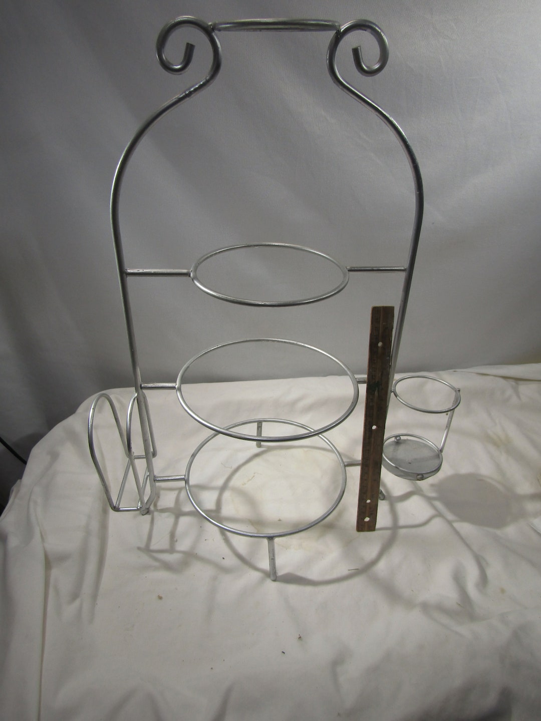 Iron Plate Caddy With Napkin/silverware Holder, Pie Rack, Buffet ...