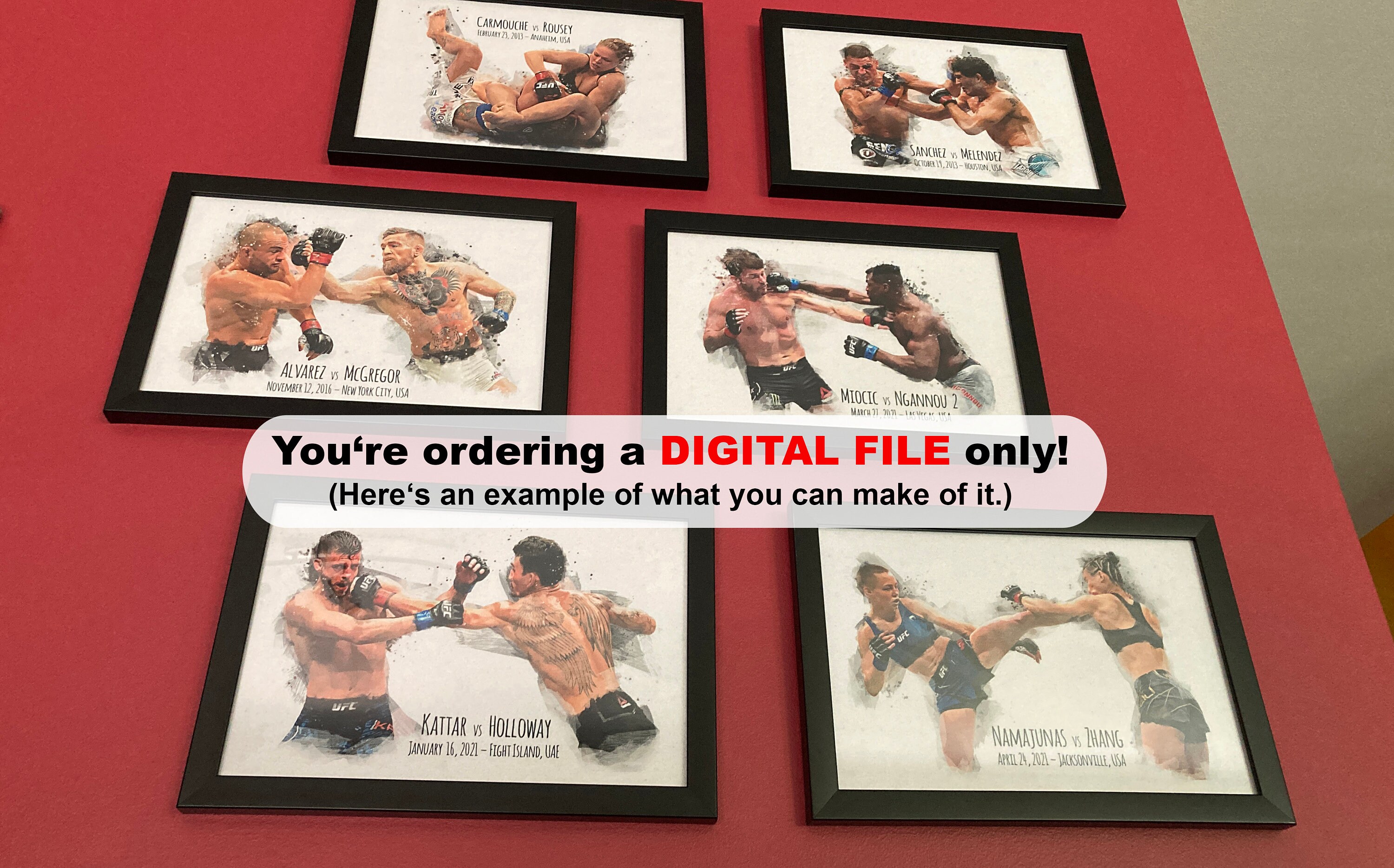 Geoff Neal Vs Stephen Thompson MMA Memorabilia, DIGITAL PORTRAIT, Wall ...